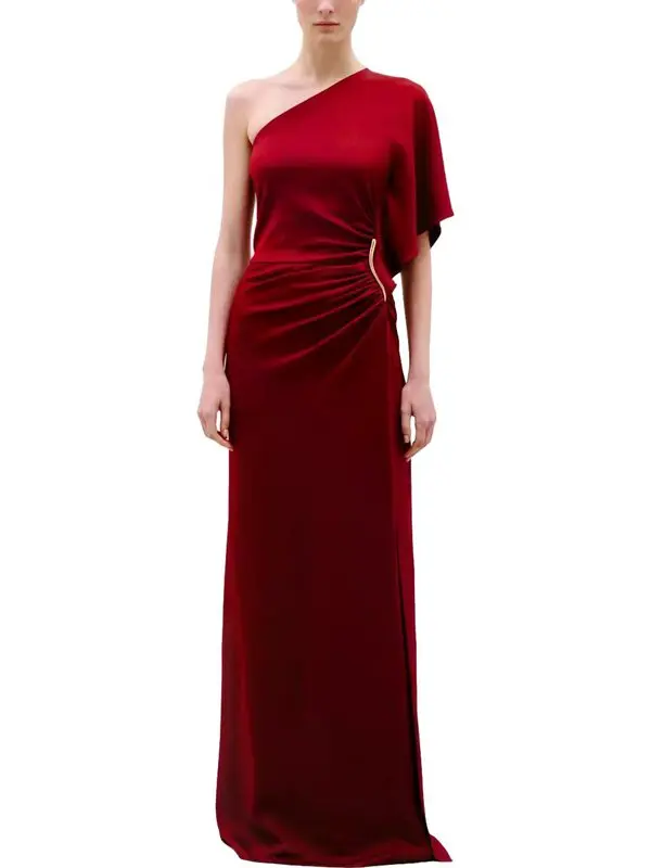 Silvia Tcherassi Doli One-shoulder Gathered Maxi Dress - Red