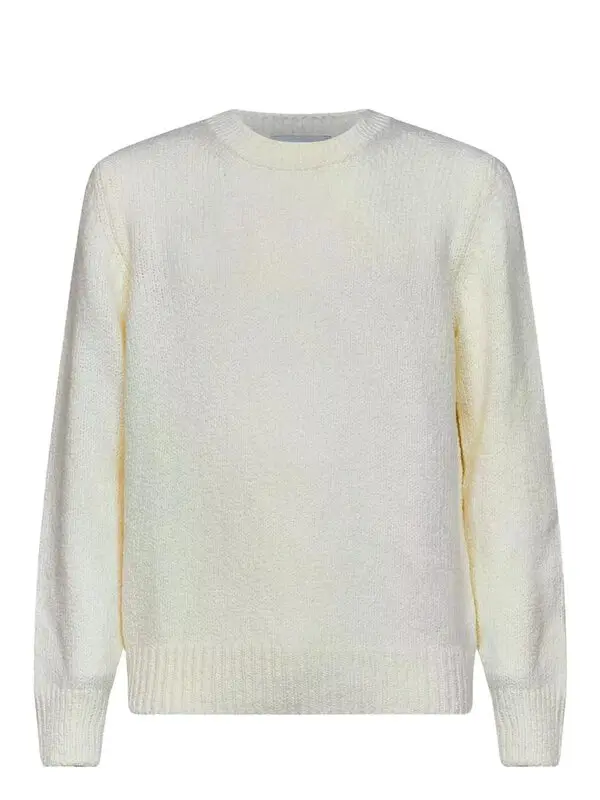D4.0 Ribbed-knit Wool Sweater - White