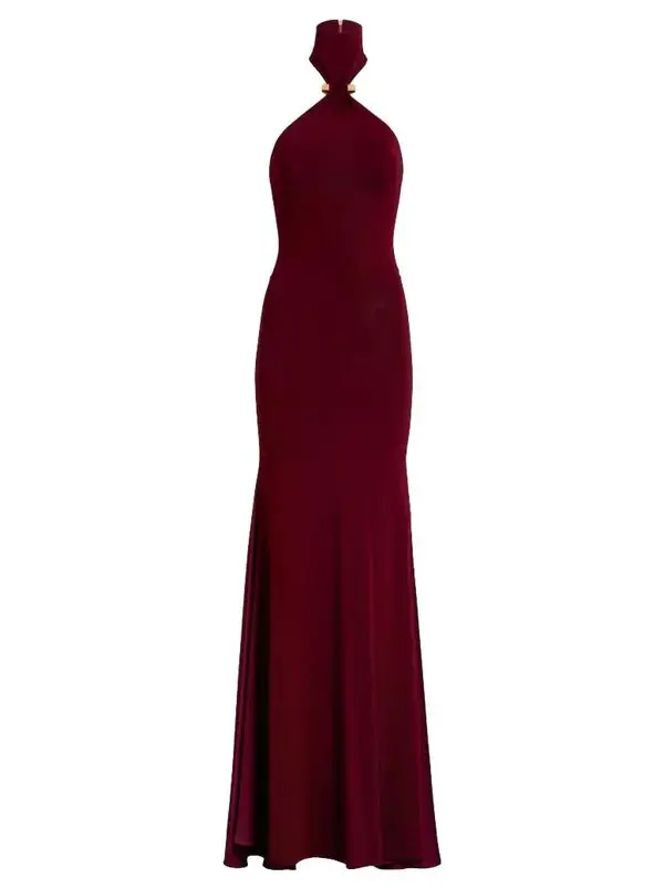 Silvia Tcherassi Halterneck Maxi Dress - Red
