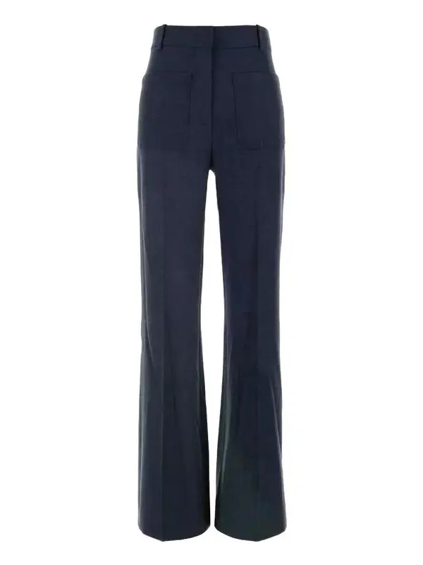 Victoria Beckham Alina Twill Trousers - Blue