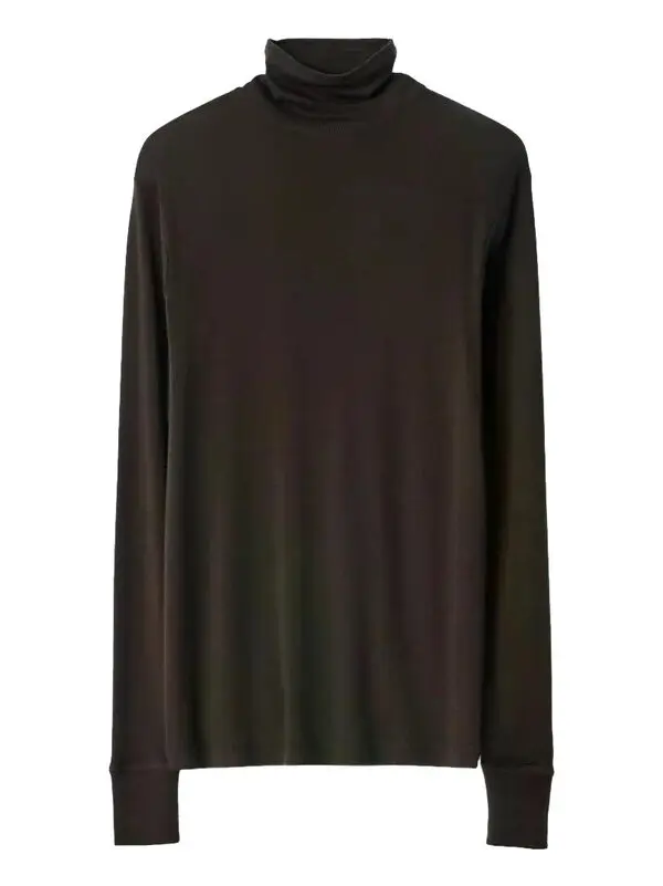 LEMAIRE Wool And Silk Jersey Top - Brown