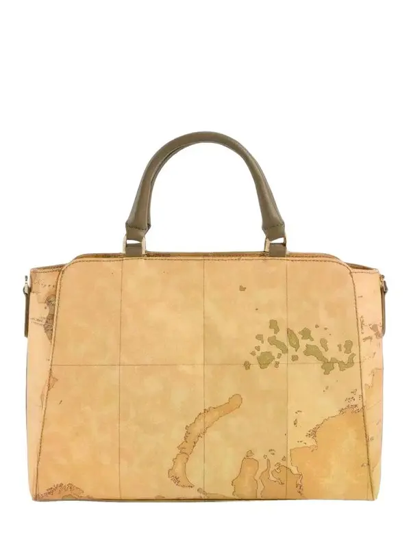 ALVIERO MARTINI 1° CLASSE Geo Saloon Map-print Tote Bag - Green