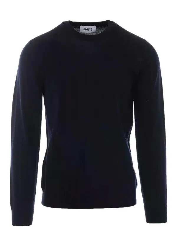 Alpha Studio Crew Neck Sweater - Blue