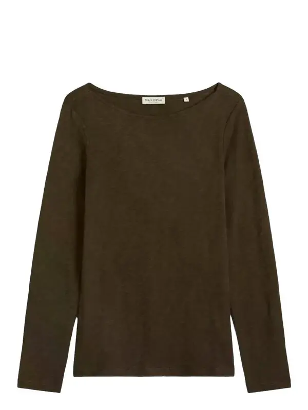 Marc O'polo Long-sleeve Boat-neck T-shirt - Green