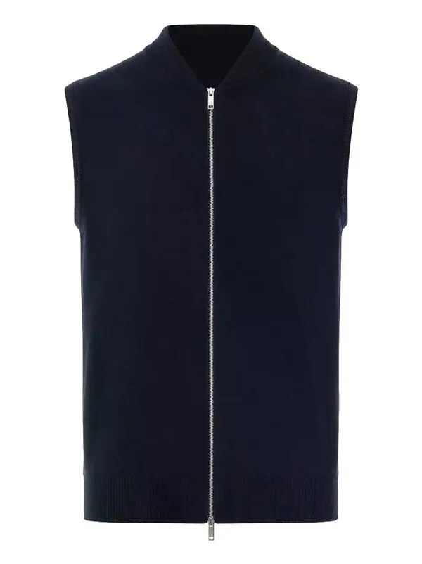 Alpha Studio Sleeveless Zip-up Jacket - Blue