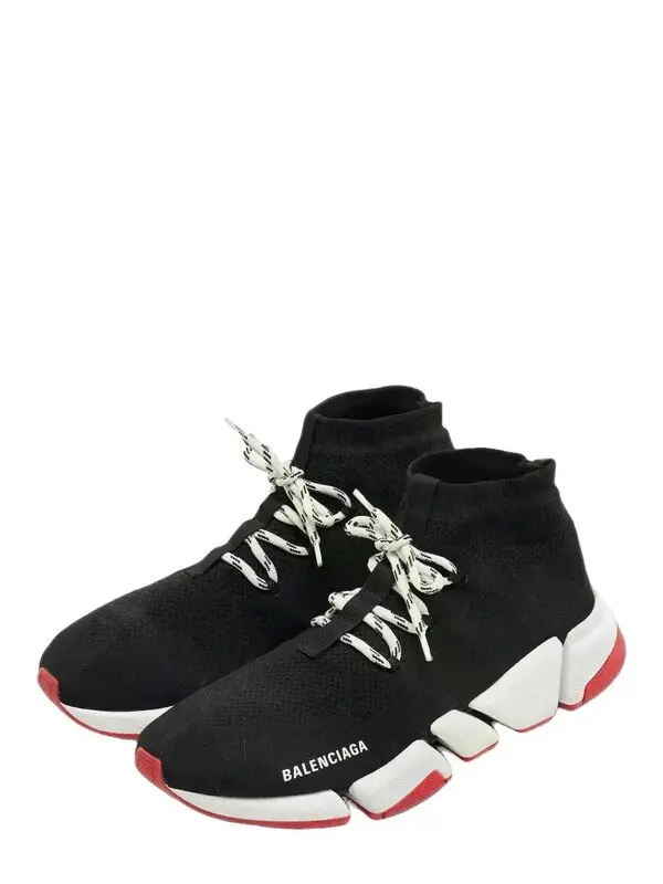 Balenciaga Speed Knitted Lace-up Sneakers - Black