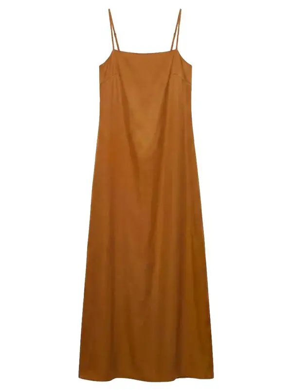 REFORMATION Glenna Silk Maxi Dress - Brown