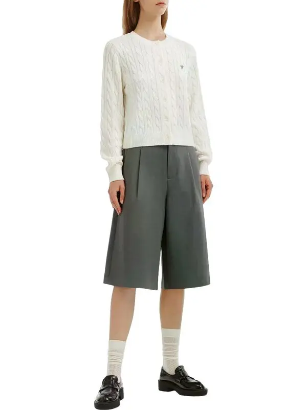 B+AB Tailored Wide-leg Shorts - Grey