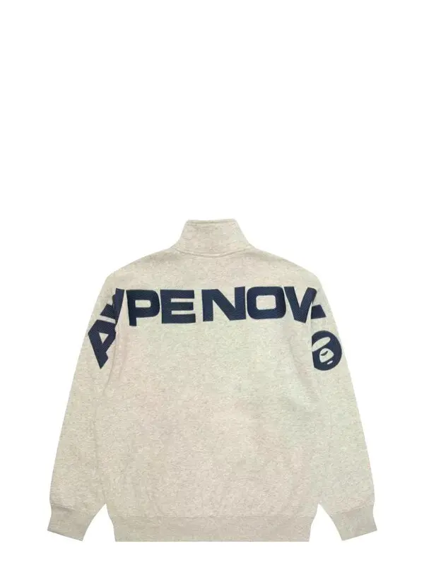 AAPE BY *A BATHING APE Half-zip Logo Sweatshirt - White