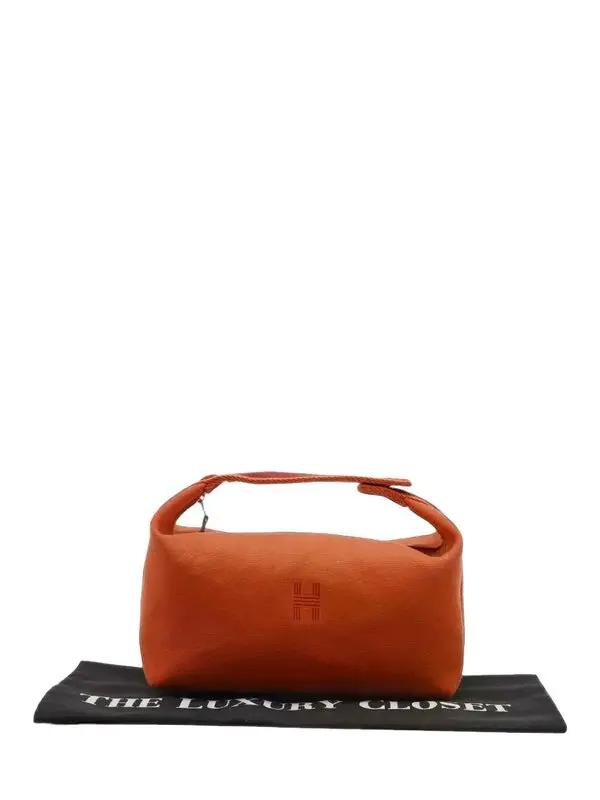 Hermès Large Bride-a-brac Canvas Pouch - Orange
