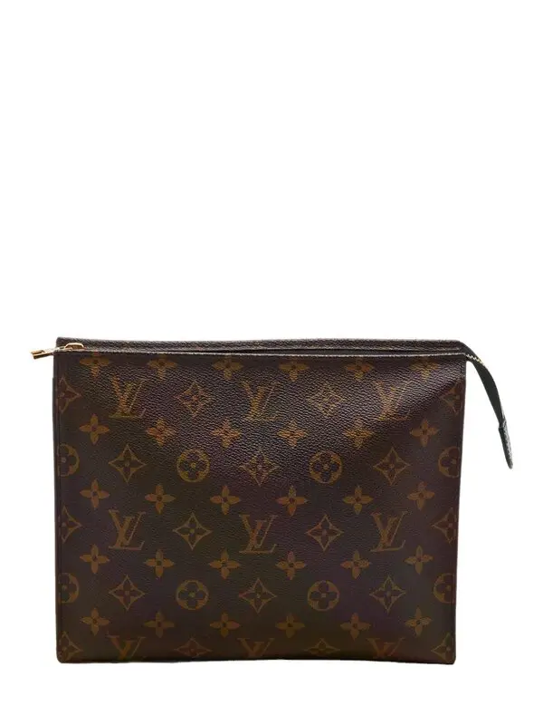 LOUIS VUITTON Medium Pochette Toilette Monogram Clutch Bag - Brown