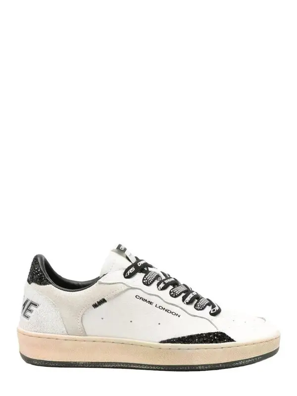 CRIME LONDON Chelsea Glitter Sneakers - White