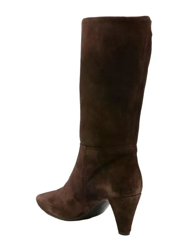 Unisa Suede Knee-high Boots - Brown