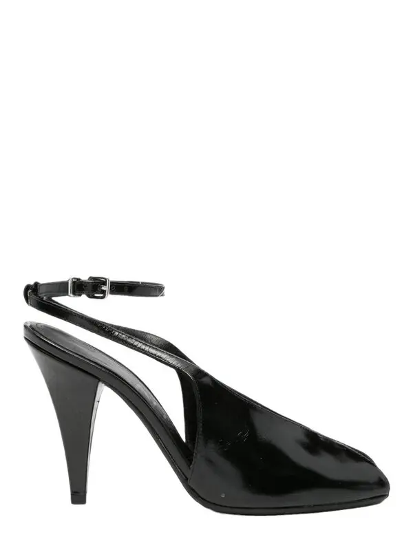 CHANTAL Leather Buckle-fastening High Heel Sandals - Black