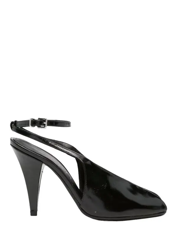 CHANTAL Leather Buckle-fastening High Heel Sandals - Black