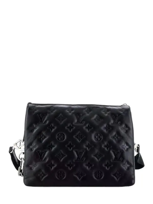 LOUIS VUITTON Coussin Monogram Embossed Lambskin Pm Bag - Black