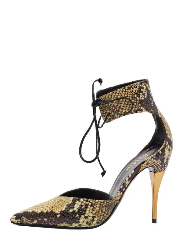 Gucci Priscilla Python-embossed Pumps - Neutrals
