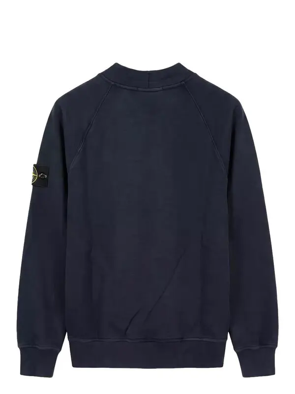 Stone Island Logo Patch Raglan Sleeve Sweater - Blue