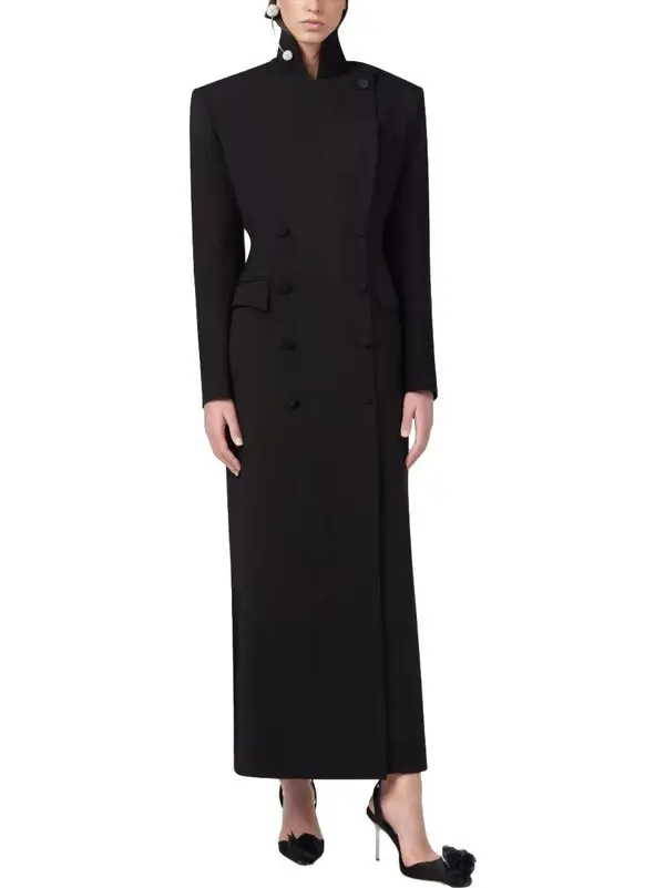 Giuseppe Di Morabito Double-breasted High-neck Coat - Black