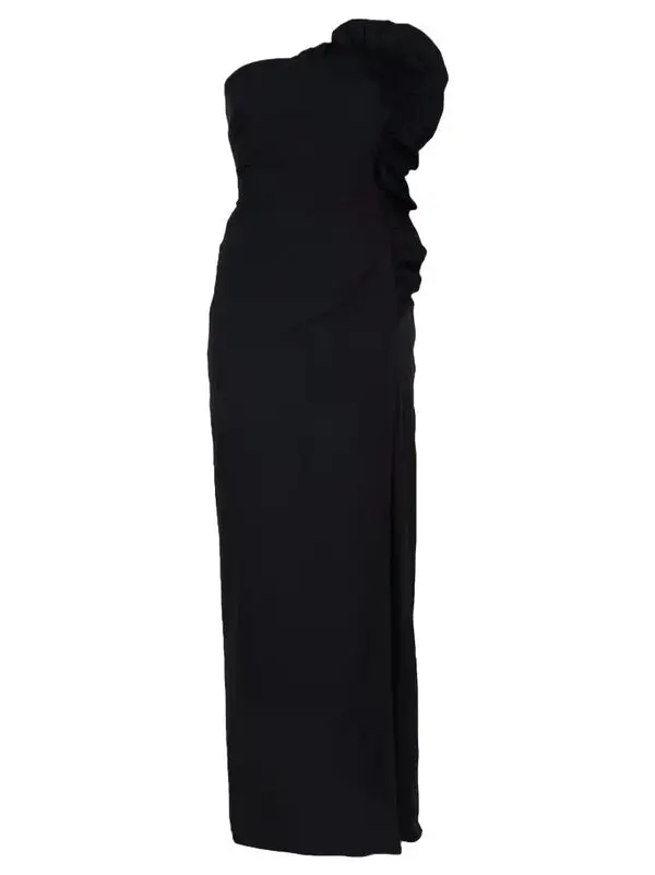 SIR. Siella Strapless Ruffled Maxi Dress - Black