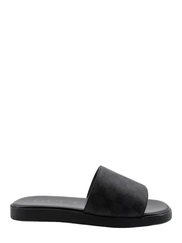 Gucci Gg Supreme Slip-on Sandals - Black