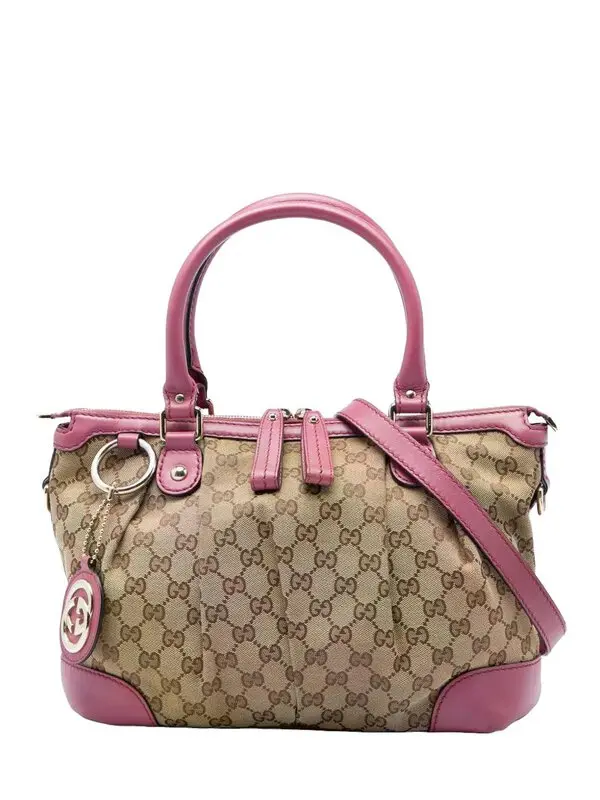 Gucci Gg Canvas Sukey Satchel - Pink