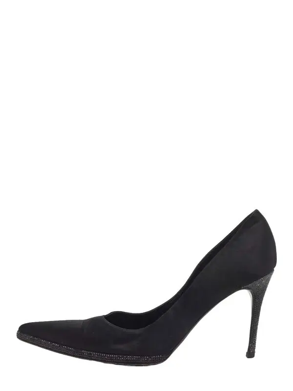 Rene Caovilla Embellished Stiletto Heel Pumps - Black