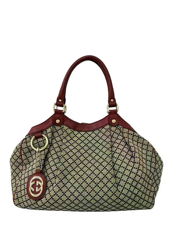 Gucci Medium Diamante Canvas Sukey Tote Bag - Neutrals