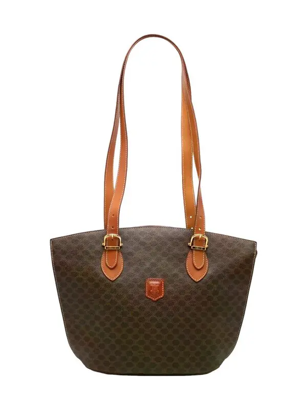 Celine Macadam Coated Canvas Tote Bag - Brown