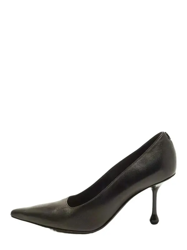 JIMMY CHOO Leather Pointed Toe Pumps - Black