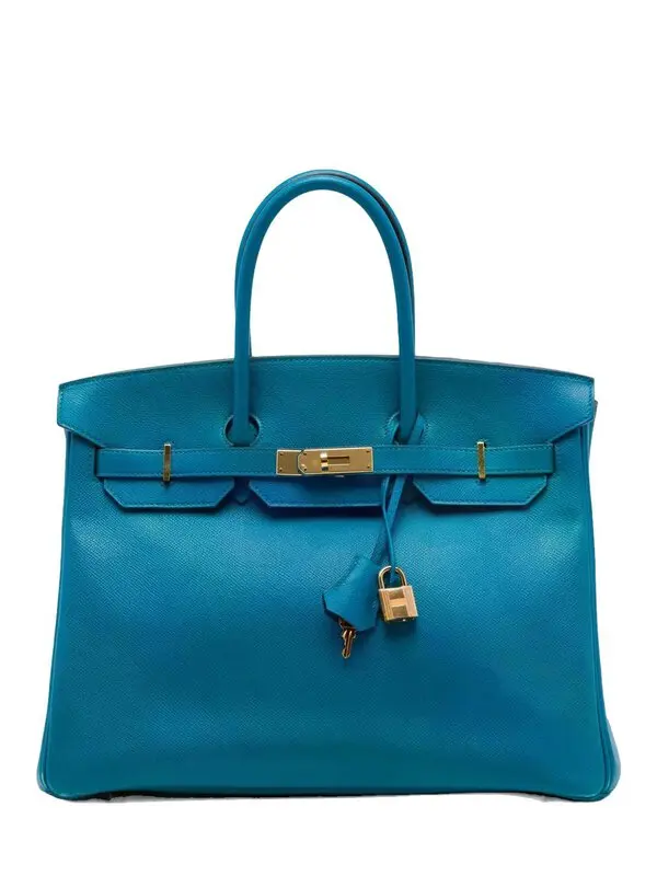 Hermès 35cm Epsom Birkin Retourne Handbag - Blue
