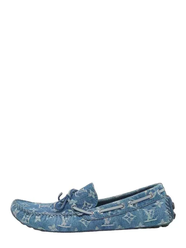 LOUIS VUITTON Monogram Denim Arizona Driver Loafers - Blue