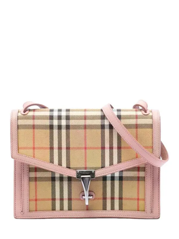 Burberry Small House Check Canvas Macken Crossbody Bag - Neutrals