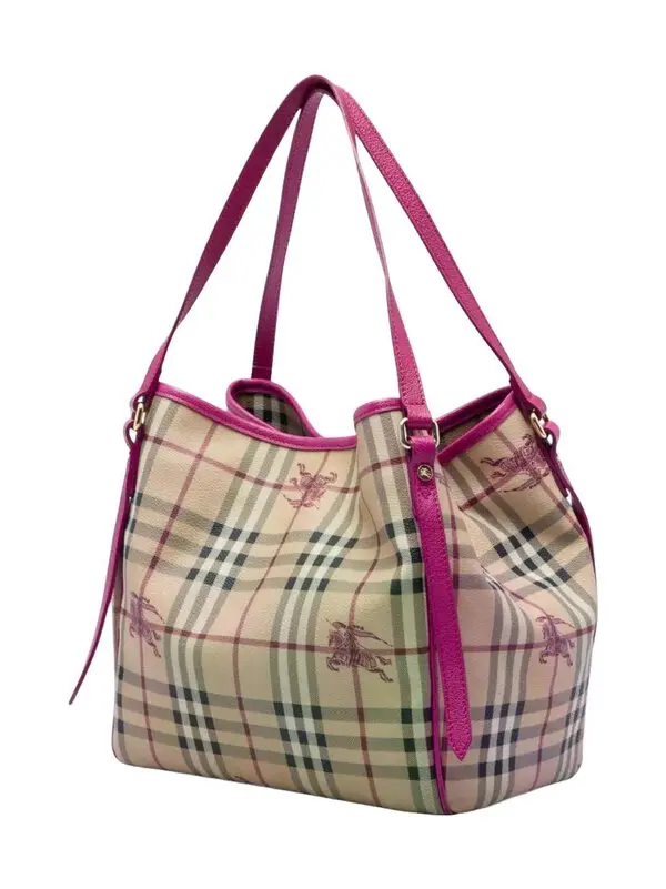 Burberry Haymarket Check Coated Canvas Canterbury Tote Bag - Neutrals
