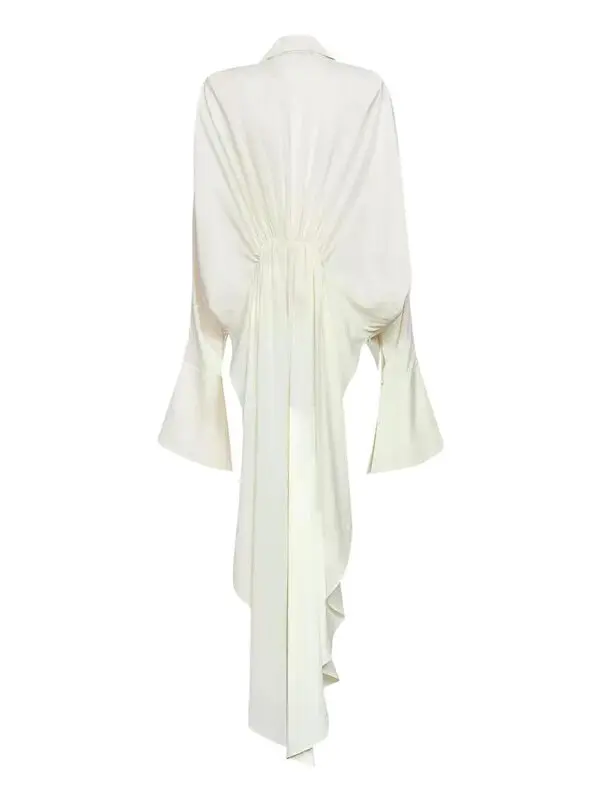 Amen Wrap-front Asymmetric Shirt - Neutrals