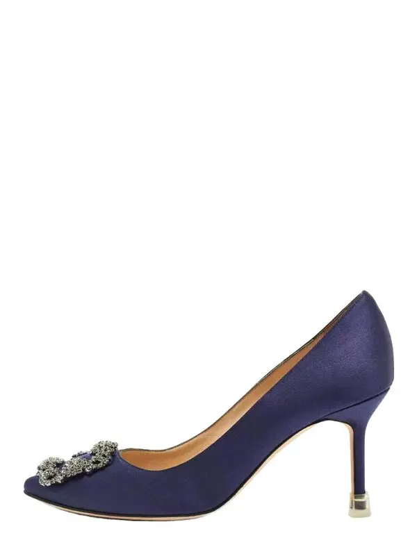 Manolo Blahnik Hangisi Embellished Pumps - Blue