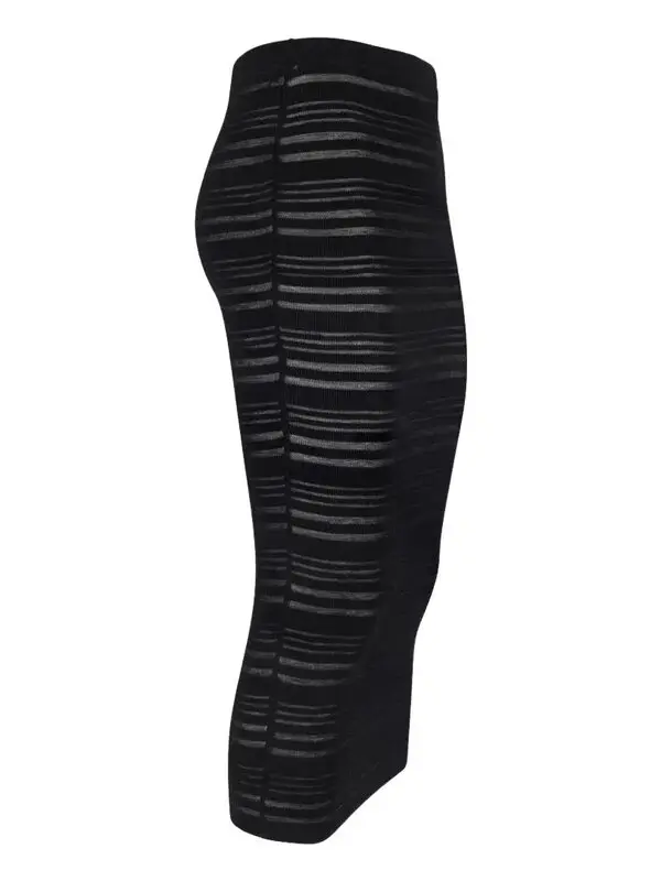 ANDREĀDAMO Ribbed Knit Maxi Skirt - Black