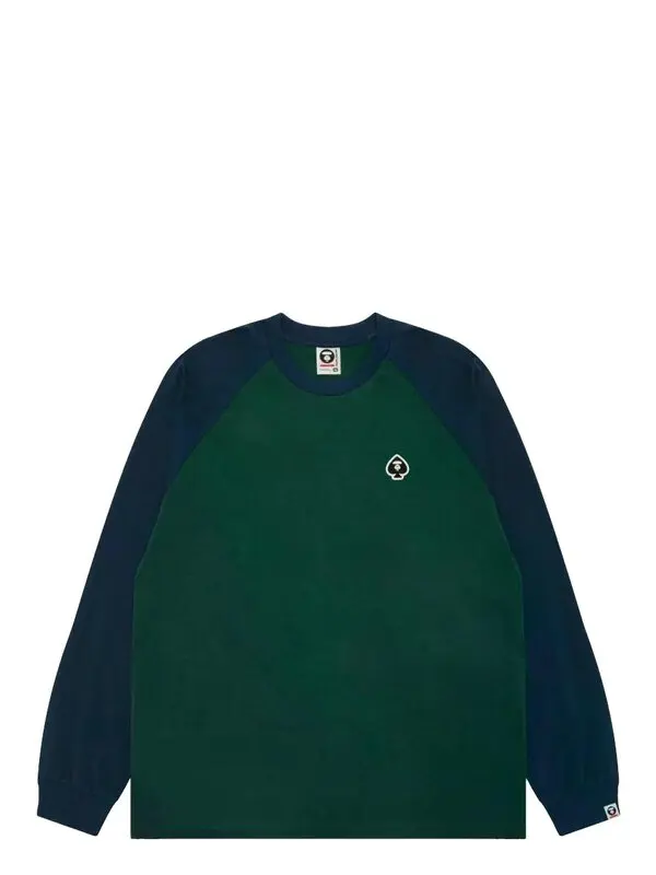AAPE BY *A BATHING APE Aapenow Spades Moonface Raglan T-shirt - White