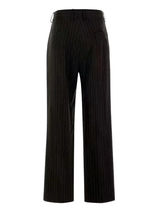 BLAZÉ MILANO Lady Maud Fox Pinstriped Tailored Trousers - Brown