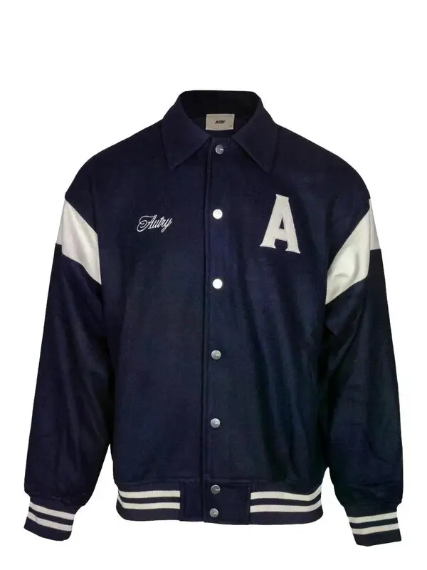 AUTRY Logo Patch Panel Jacket - Blue