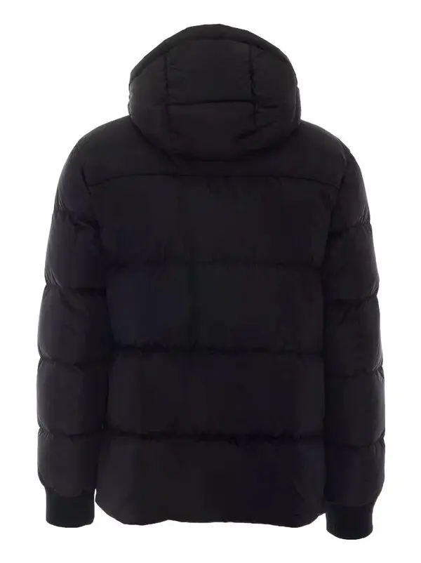 Add Quilted Hooded Jacket - Black