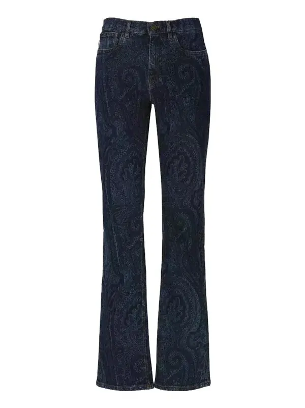 Etro Paisley Print Jeans - Blue
