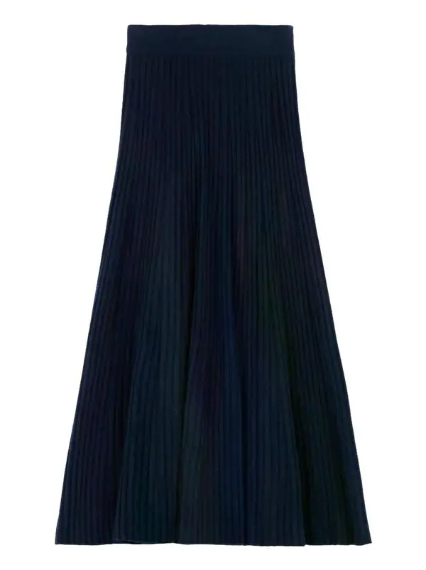 TOD'S Midi Skirt In Cashmere-blend Knit - Blue