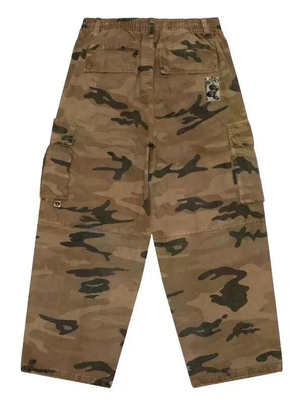 AAPE BY *A BATHING APE Camo Logo-patch Cargo Trousers - Neutrals