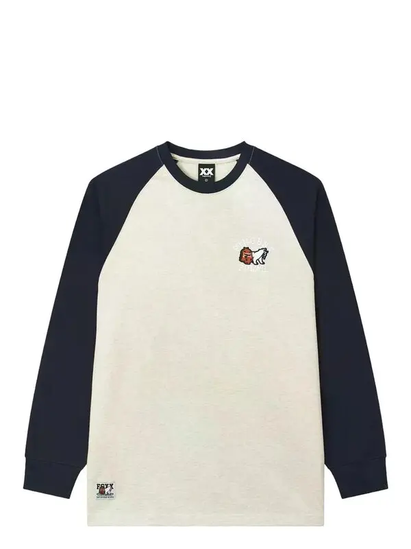 FINGERCROXX Embroidered Raglan-sleeve T-shirt - Neutrals