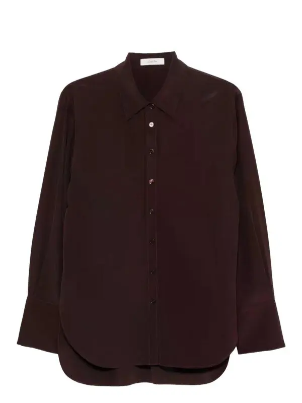 JOSEPH Silk Crêpe De Chine Blouse - Brown