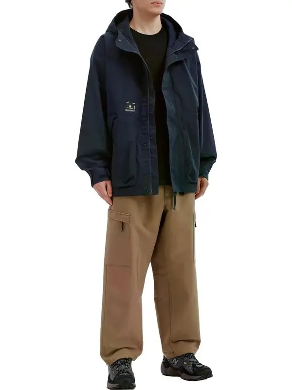 FINGERCROXX Logo-print Hooded Jacket - Blue