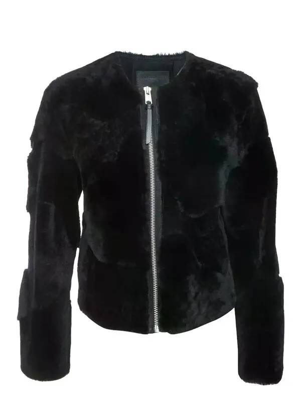 ALLSAINTS Hania Shearling Zip-up Jacket - Black