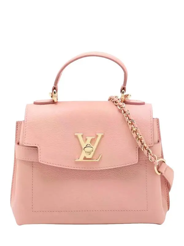 LOUIS VUITTON Grained Calfskin Mini Lockme Ever Satchel - Neutrals