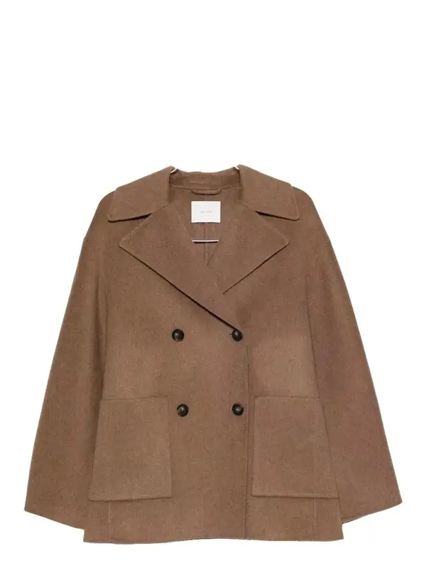 JOSEPH Flavia Double-breasted Coat - Brown